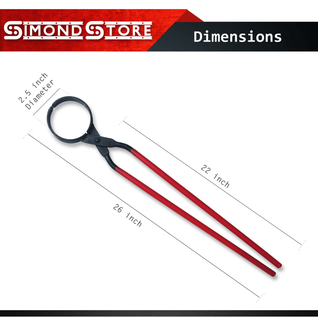 Simond Store 26″ Blacksmith Tong – foundry crucible tongs – Heavy Duty ...