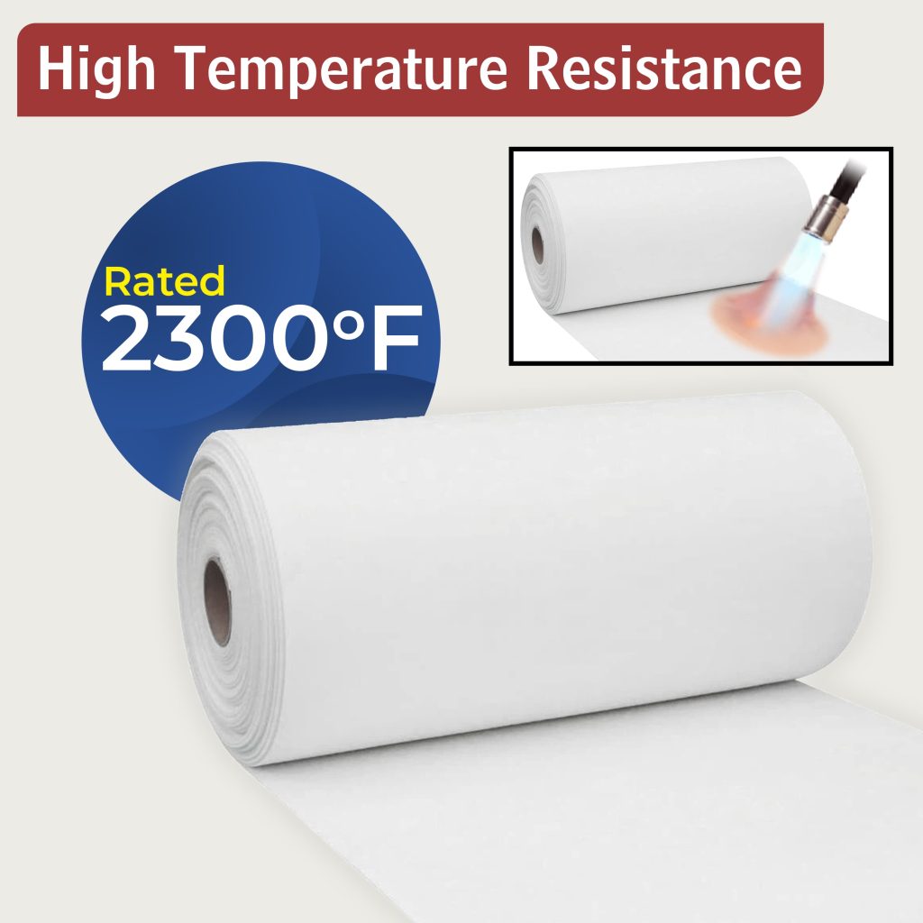 Ceramic Fiber Paper, 2300F Rated, 1 mm (1/32″) Thick x 24 Inch x 25 ...