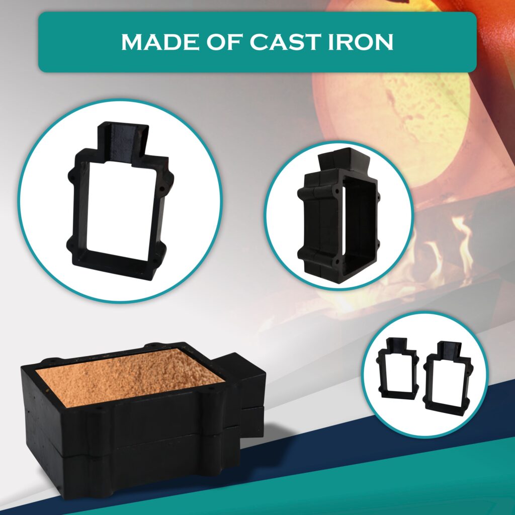 Cast Iron 2-Part Flask Mold Frame for Sand Casting Jewelry Metal ...