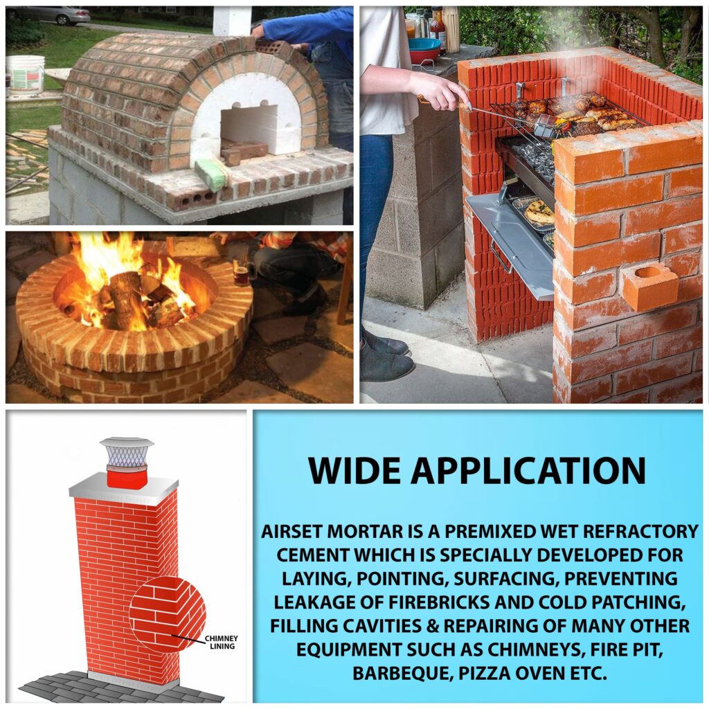 SIMOND STORE Refractory Mortar – 15 LBS – High Heat Mortar Mix – 2700F ...