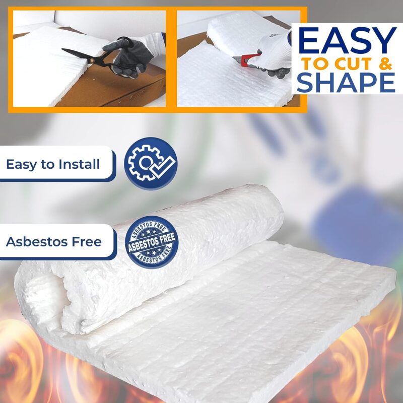 Simond Store Ceramic Fiber Insulation Blanket, 1″ Thick x 24″ x 12 ...