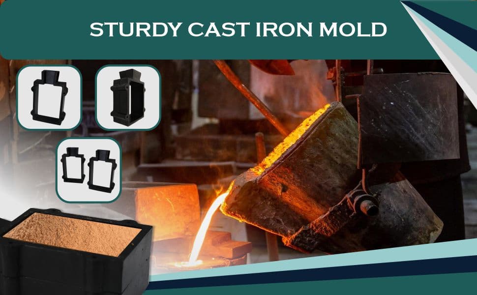 Cast Iron 2-Part Flask Mold Frame for Sand Casting Jewelry Metal ...