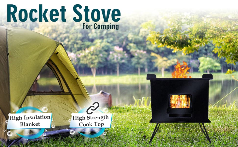 FEBTECH Rocket stove wood burning portable – Smallest wood burning ...