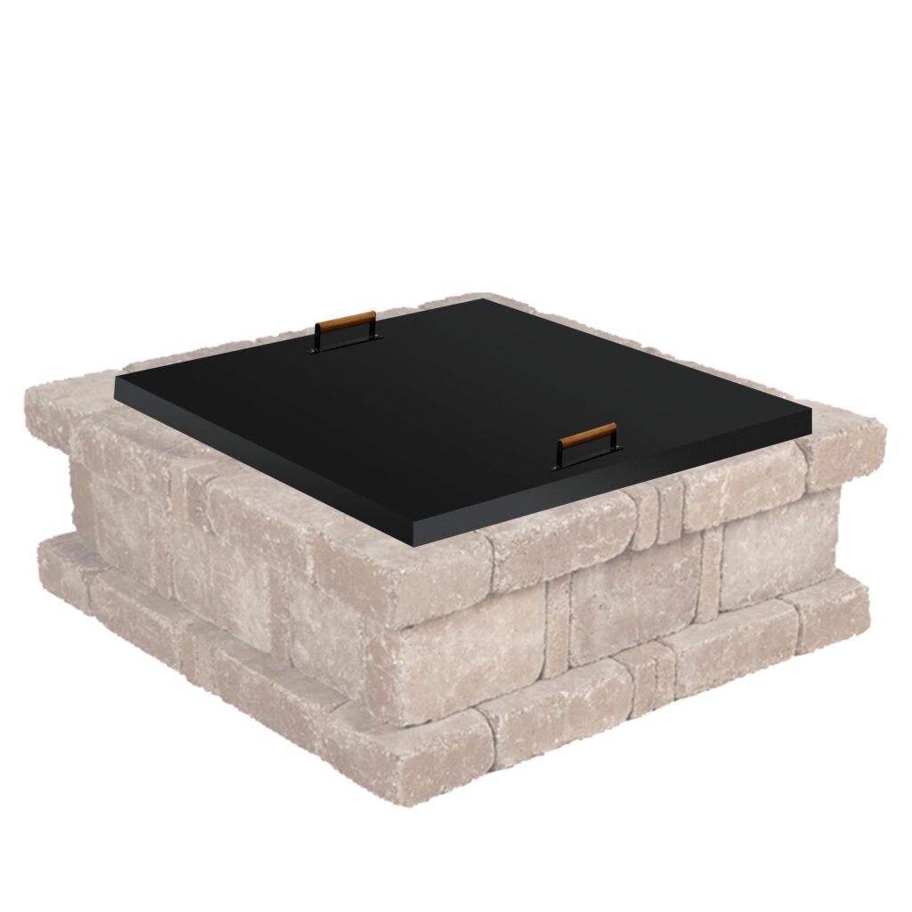 FEBTECH Fire Pit Snuffer Lid – 38 x 38 Inch – Steel Fire Pit Lid – Fire ...