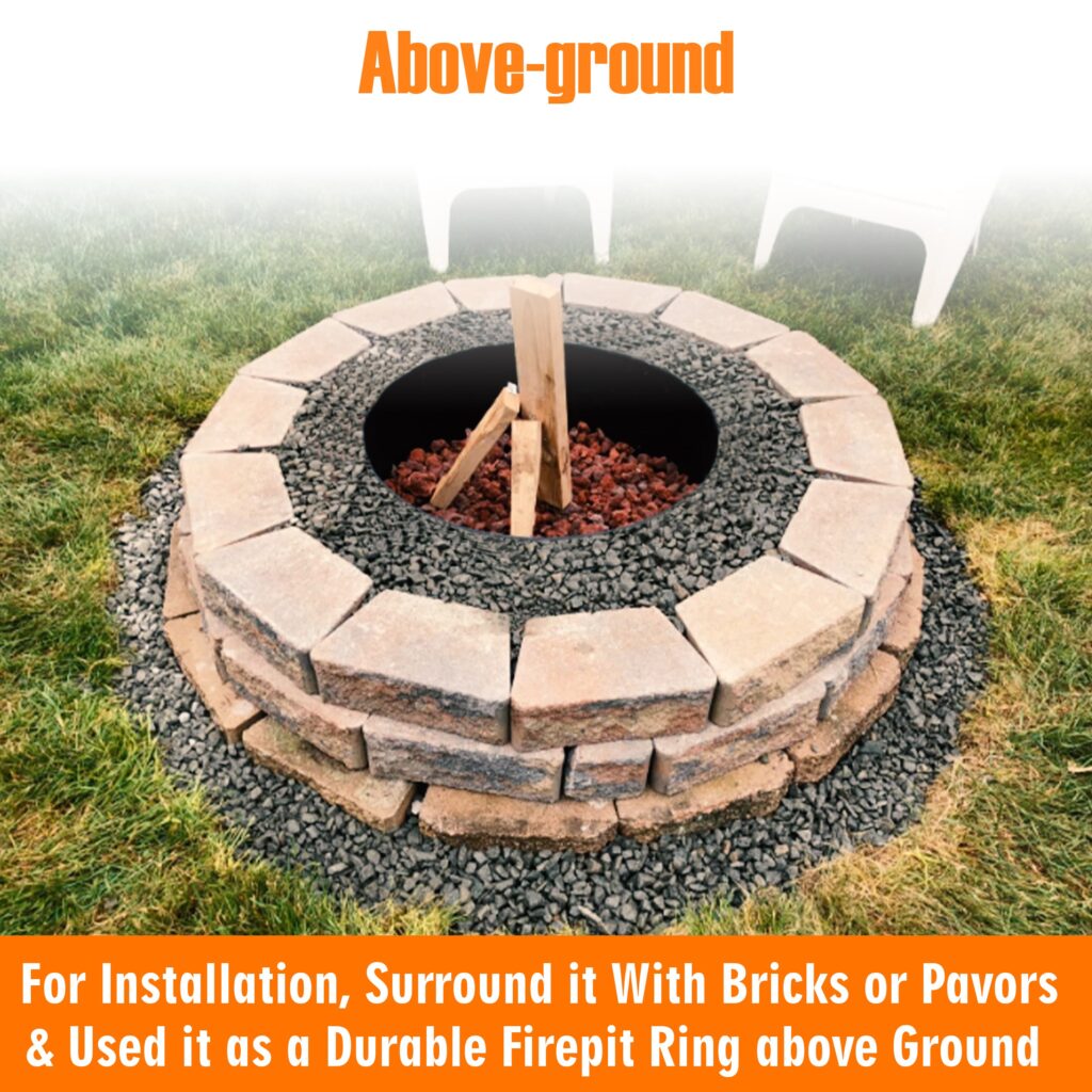 FEBTECH Fire Ring for Outdoors Heavy Duty ?24″ Dia X12 H – No Bottom ...