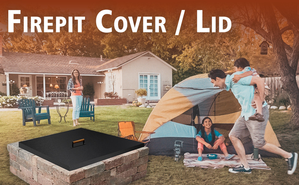 FEBTECH Fire Pit Snuffer Lid – 36 x 36 Inch – Steel Fire Pit Lid – Fire ...