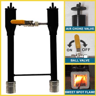 SIMOND STORE Blacksmithing Forge Double Burner Propane Forge kit ...