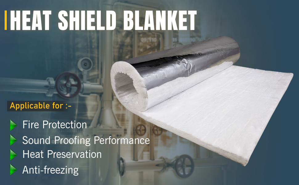 Simond Store Ceramic Fiber Blanket with Aluminum Foil Facing, 6 ...