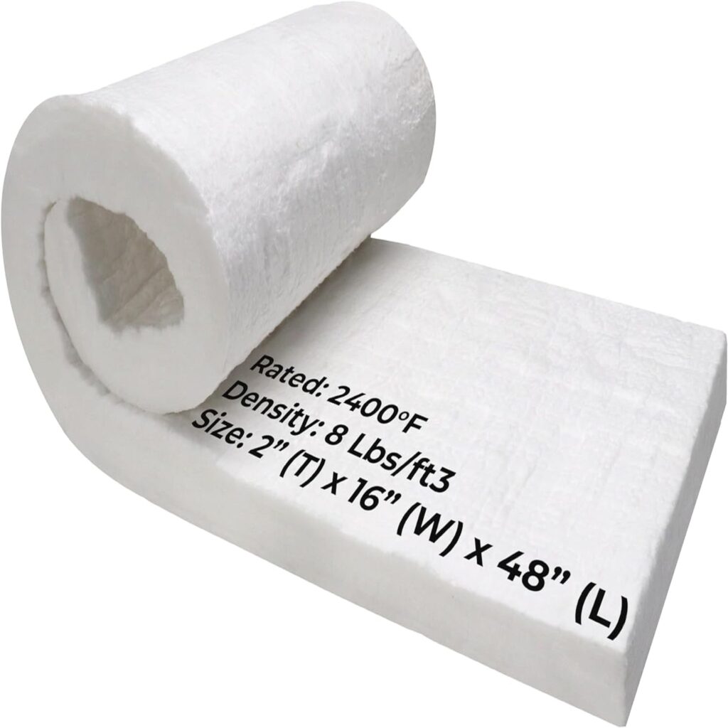 Ceramic Fiber Insulation Blanket – 2″ Thick x 16″ x 48″ – 8# 2400F ...