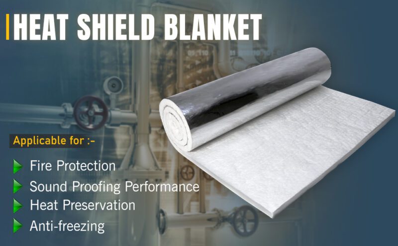 SIMOND STORE Aluminum Foil Faced Ceramic Fiber Blanket – 8# Density – 1 ...