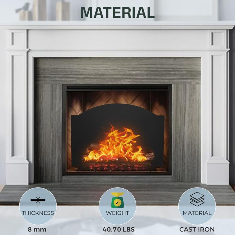 Simond Store – Fire Back 26”- Firebacks for Fireplace with Feet – Cast ...