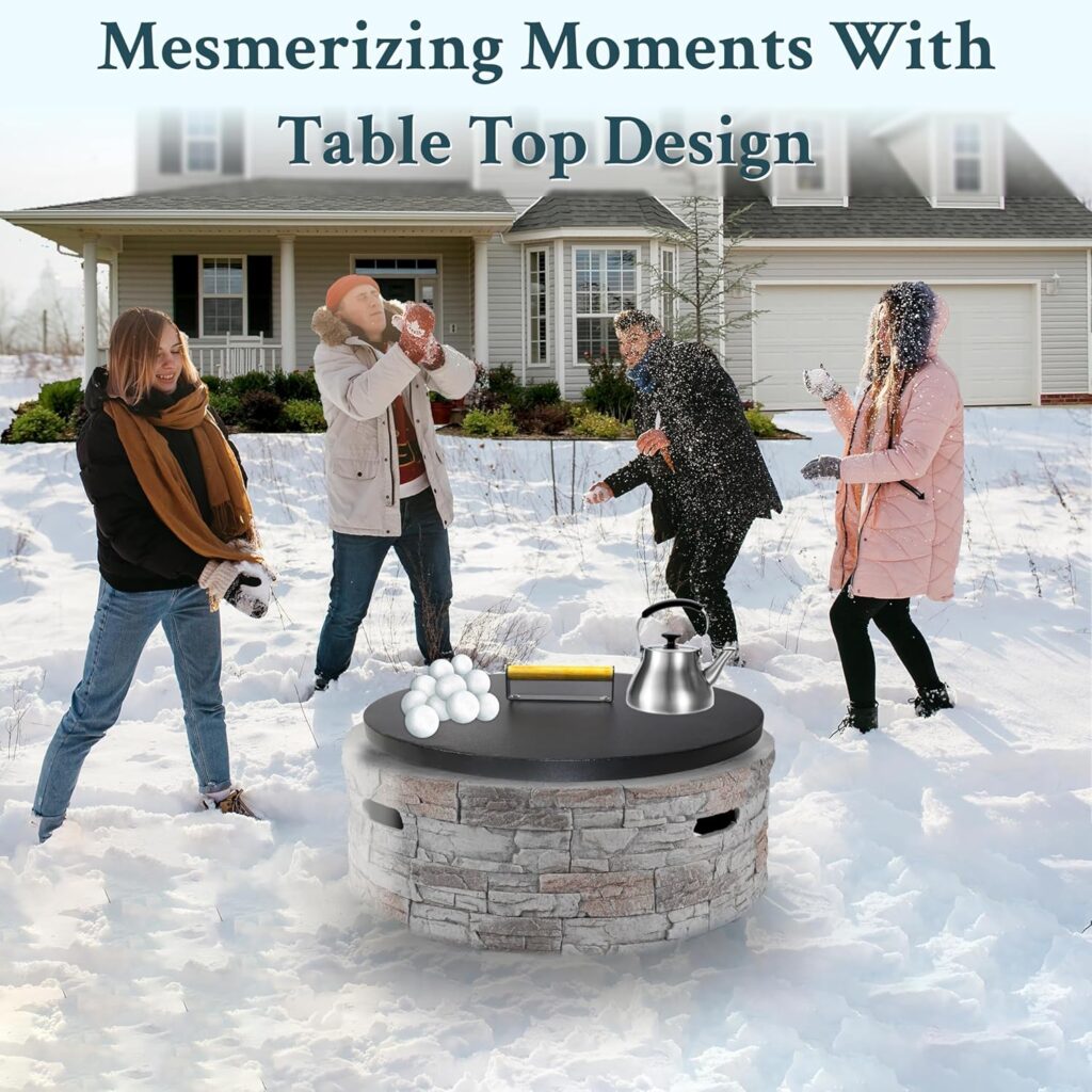 Firepit Snuffer Lid 28″ – Rust Resistant Powder Coated 16 Gauge Carbon ...