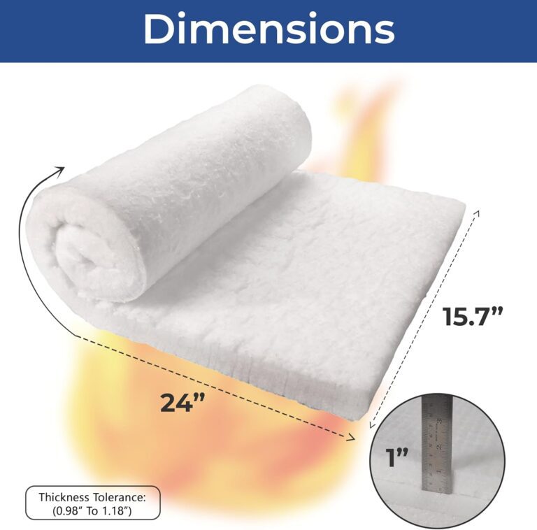 SIMOND STORE Ceramic Fiber Blanket – 24″ x 15.7″ x 1″ Thick – 2600F 8 ...
